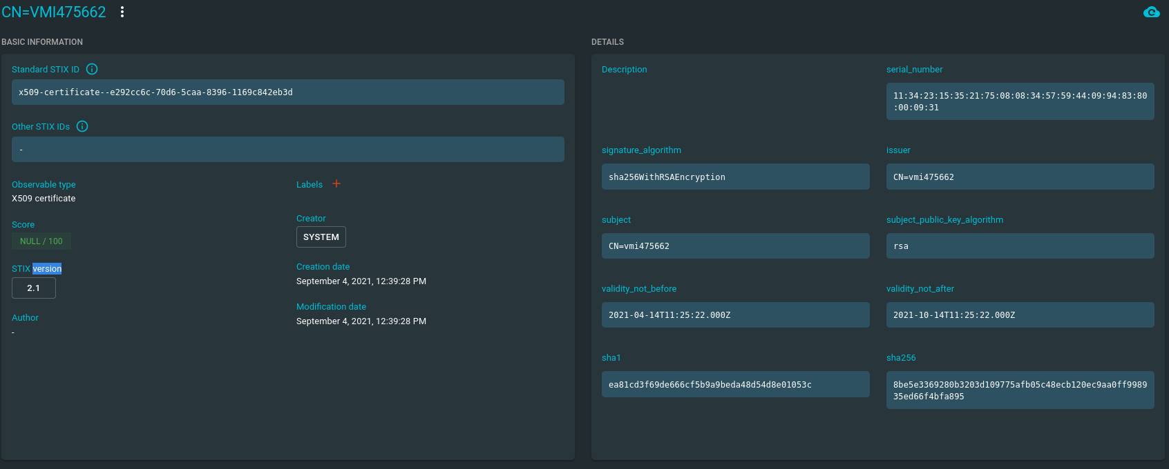 [BUG][x509] x509 Serial Number wont take string w/o delimiter · Issue #195 · OpenCTI-Platform ...