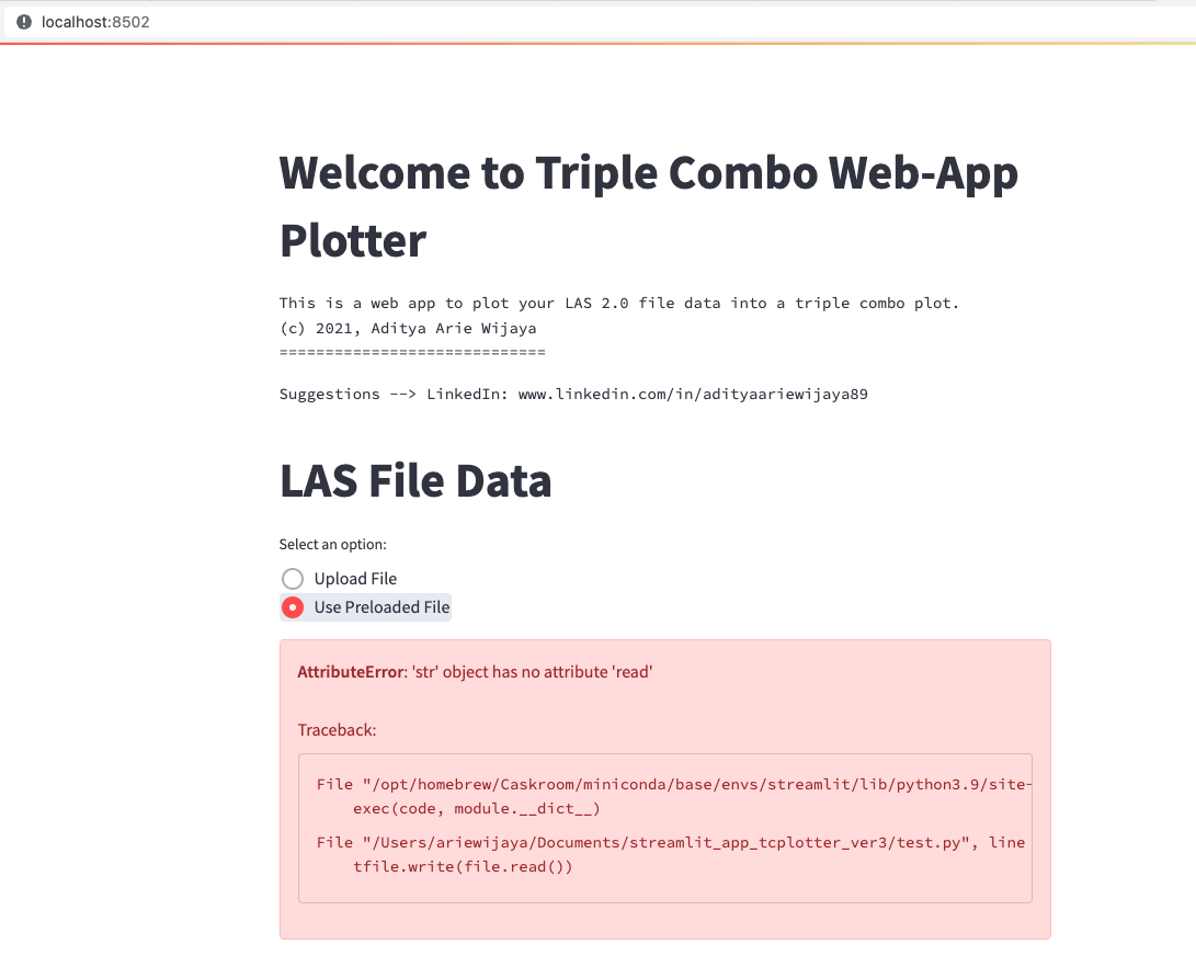 Error when importing LAS file in Streamlit version 0.7 and above. · Issue #4145 · streamlit ...