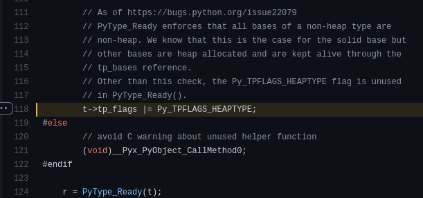 [BUG] Py_TPFLAGS_HEAPTYPE is set on static PyTypeObject · Issue #4200 ...