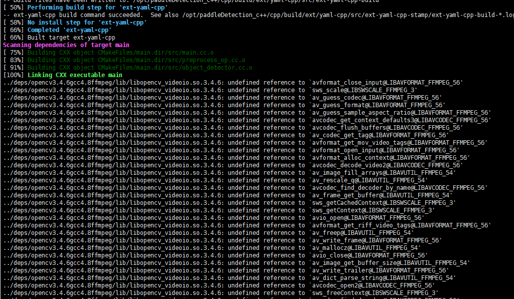 C++端预测部署，linux编译问题 · Issue #2704 · PaddlePaddle/PaddleDetection · GitHub