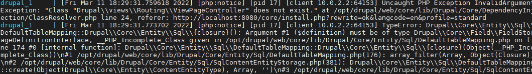 Basic Install Fails · Issue 214 · Docker Librarydrupal · Github