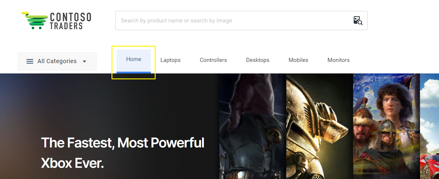 Home button and contents need changes · Issue #138 · CloudLabs-AI/ContosoTraders · GitHub