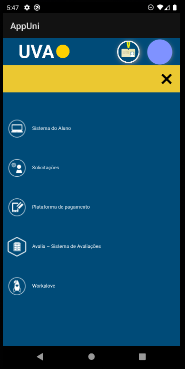 GitHub - JGMelon22/AppUni: WebView app para acessar o portal do aluno