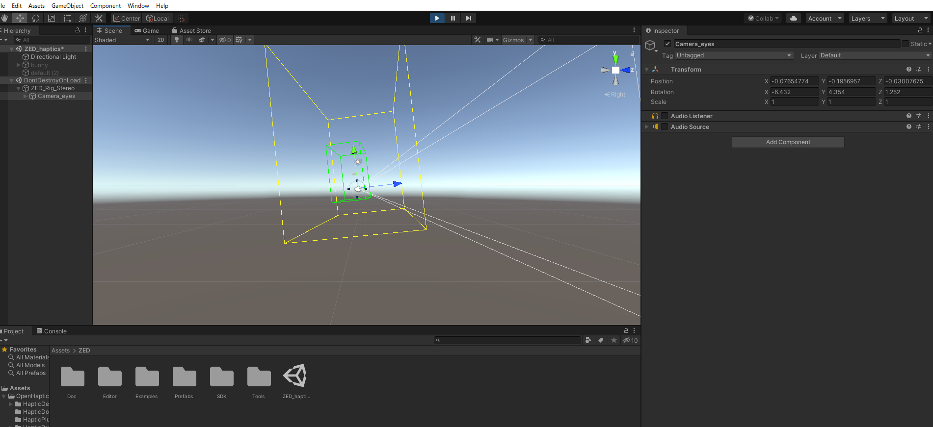 Why do the Rotation and Position of "Camera_eyes" change ,when the game starts? · Issue #189 ...