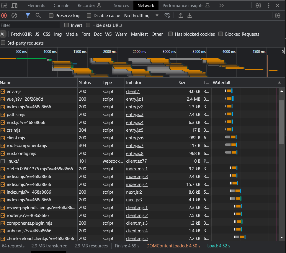 Nuxt 3.7.0 slow initialization in DEV mode · Issue #136 · nuxt/cli · GitHub