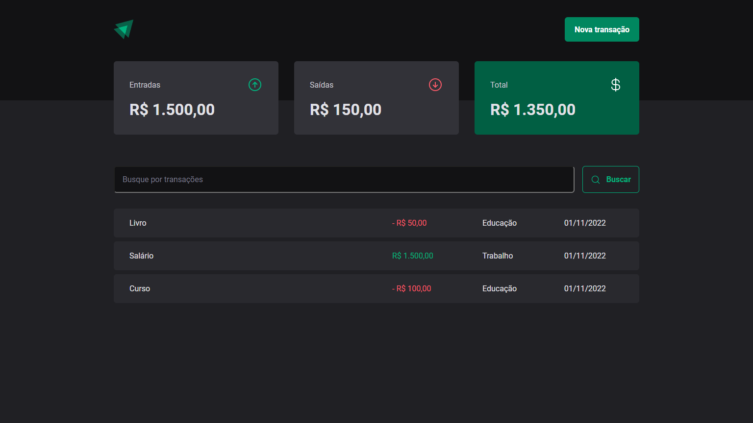 GitHub - Guidantas28/dtmoney-ignite: Controle Financeiro