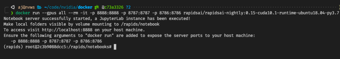 Cannot open Jupyter Notebooks in Docker installation · Issue #62 · rapidsai/docker · GitHub