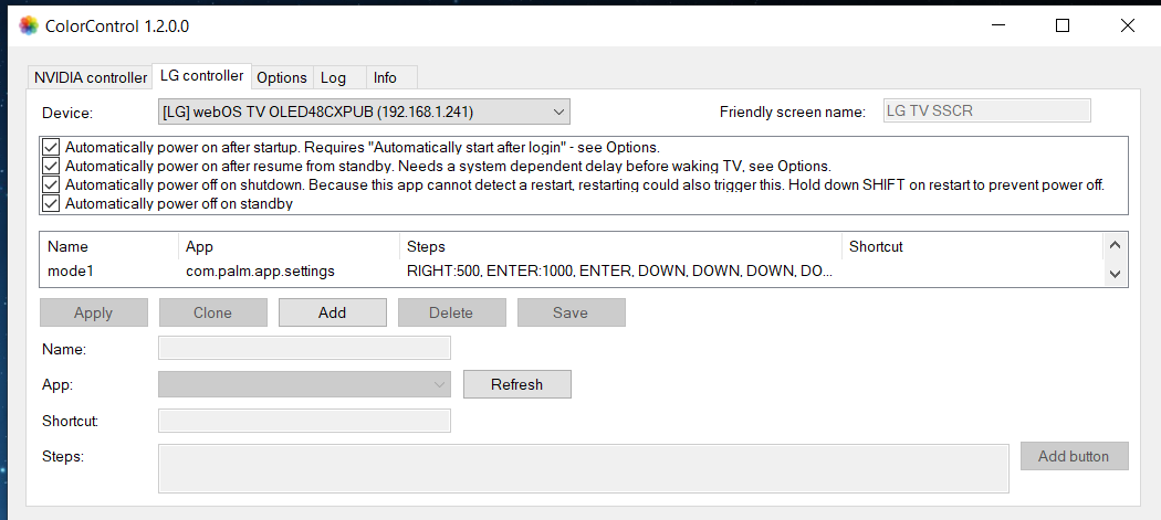 LG Controller access (48CX) · Issue #2 · Maassoft/ColorControl · GitHub