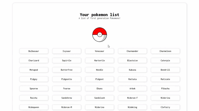 GitHub - LucasCurty/pokedex: A list of first generation Pokemons