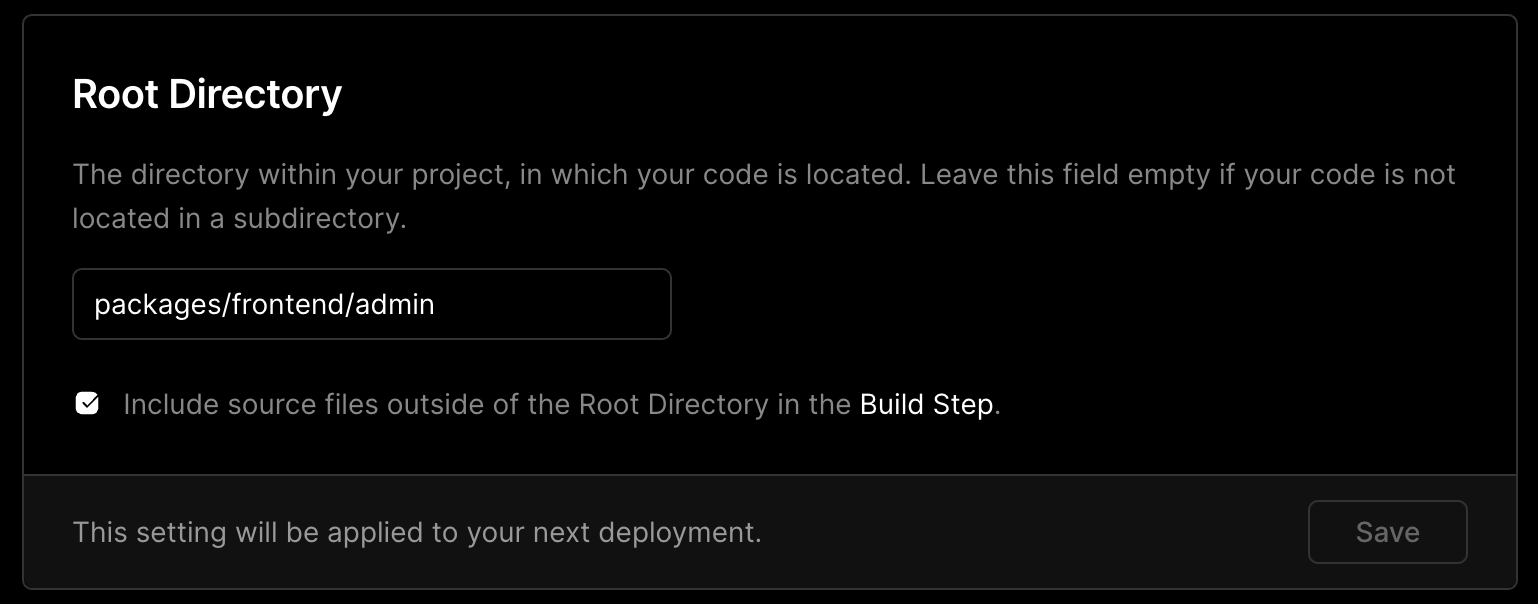 Monorepo example · Issue #3547 · vercel/vercel · GitHub