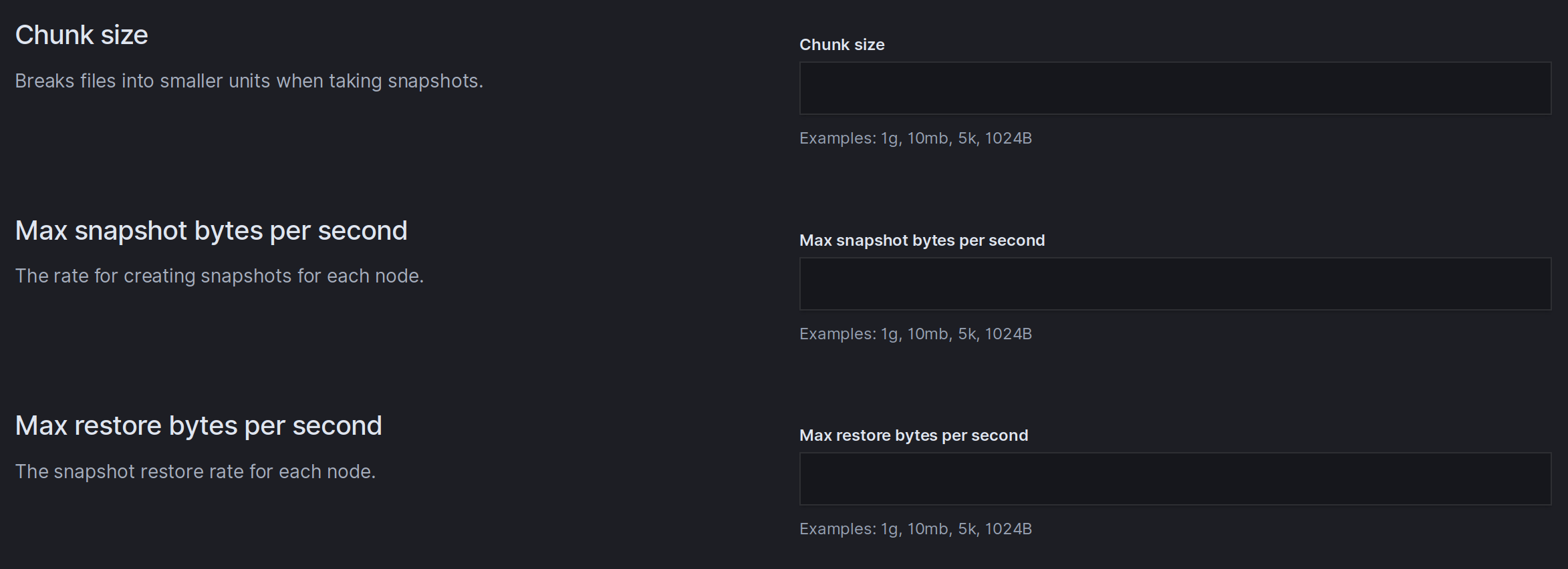 Show default values for repository settings in Snapshot and Restore UI · Issue #44454 · elastic ...