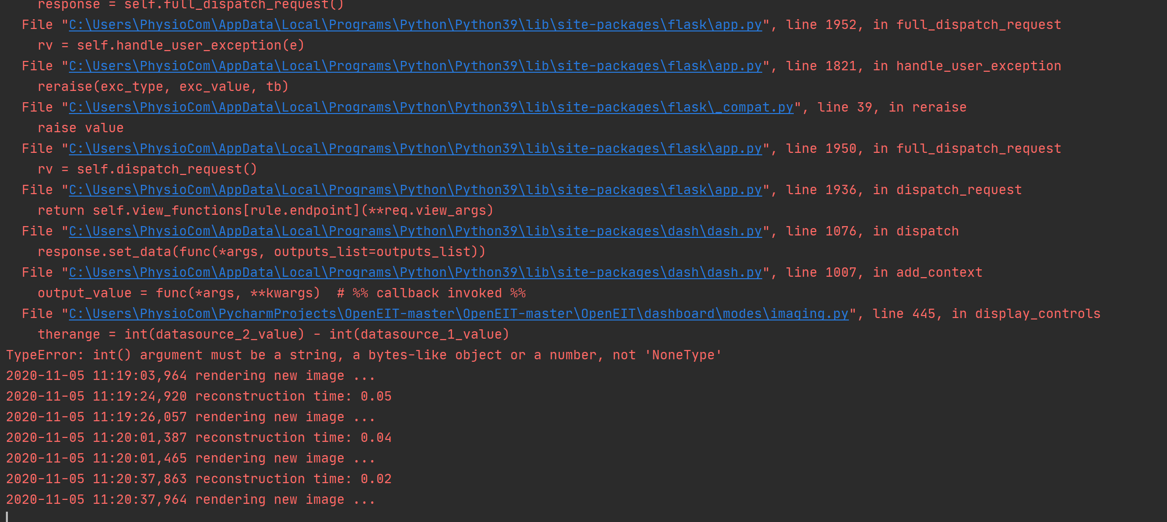 Error in dashboard when changing algorithm settings from imaging tab · Issue #29 · OpenEIT ...
