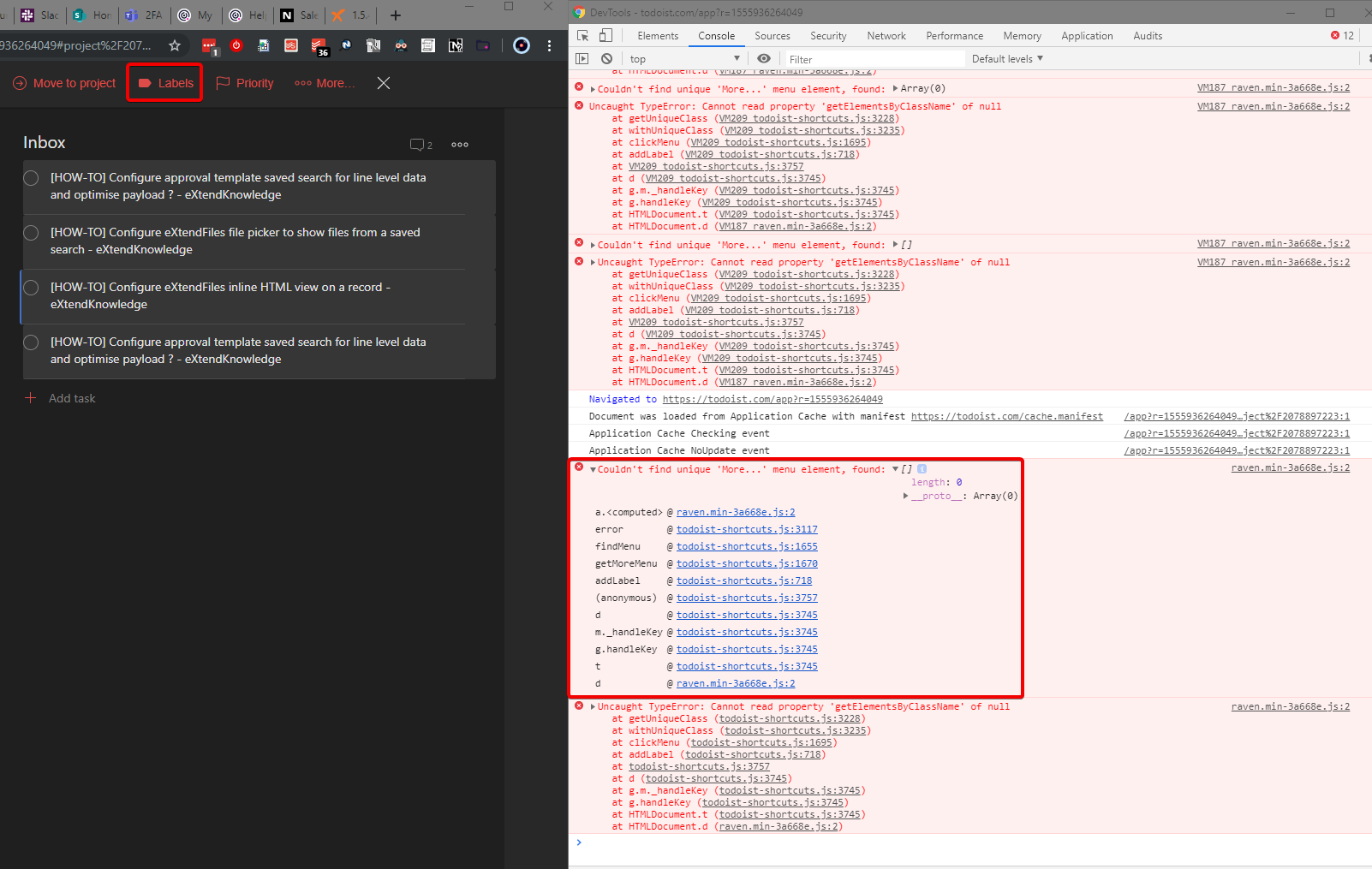 Label-based shortcuts broken with Todoist Version 968 · Issue #84 ...