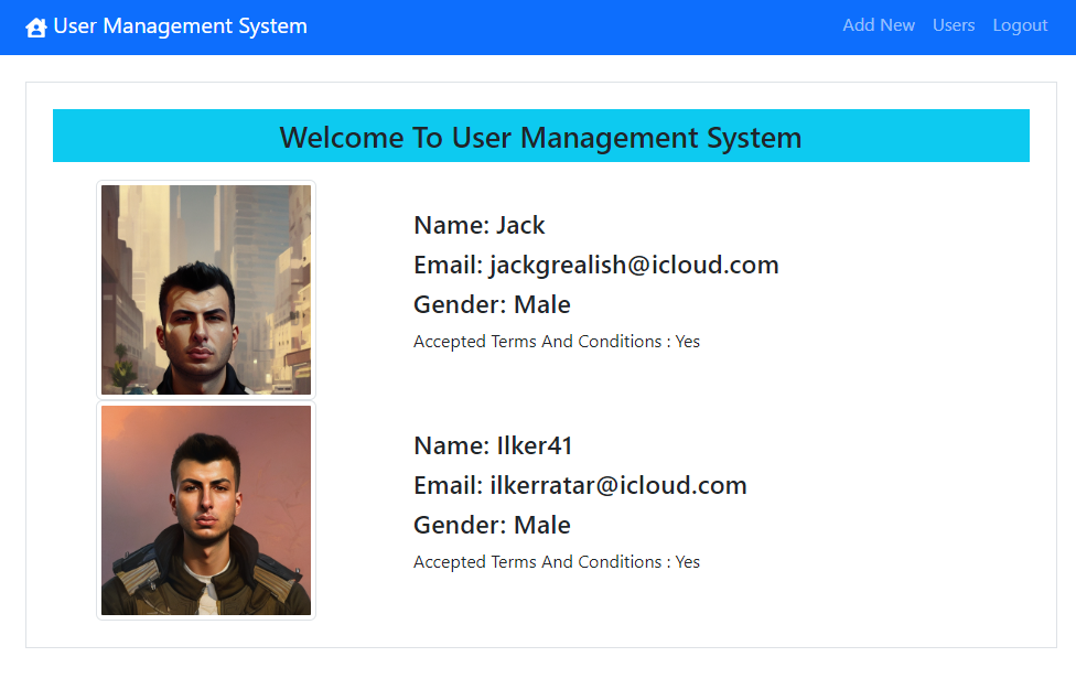 GitHub - ilkeratar/user-management-system