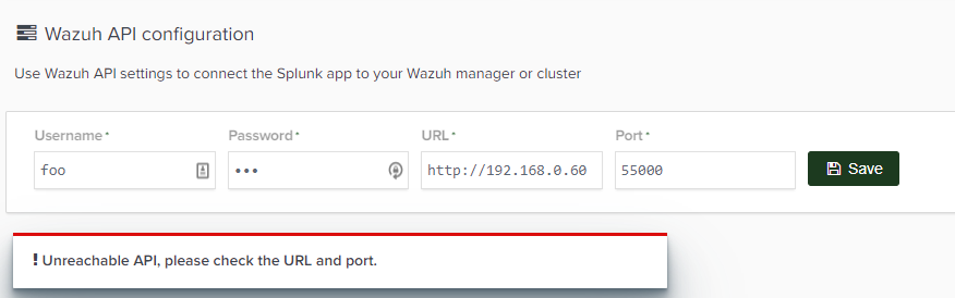 "Unreachable API" error when configuring Wazuh API for Splunk · Issue #942 · wazuh/wazuh-splunk ...