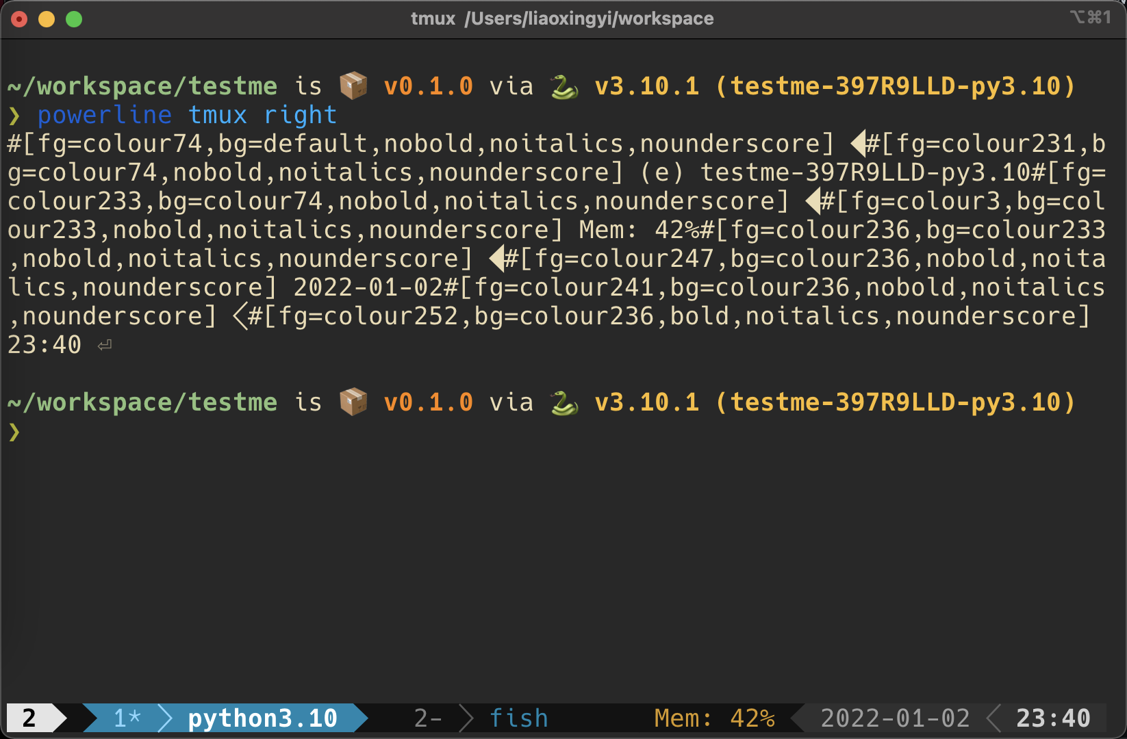 some segments not showing in tmux on macOS · Issue #2191 · powerline/powerline · GitHub