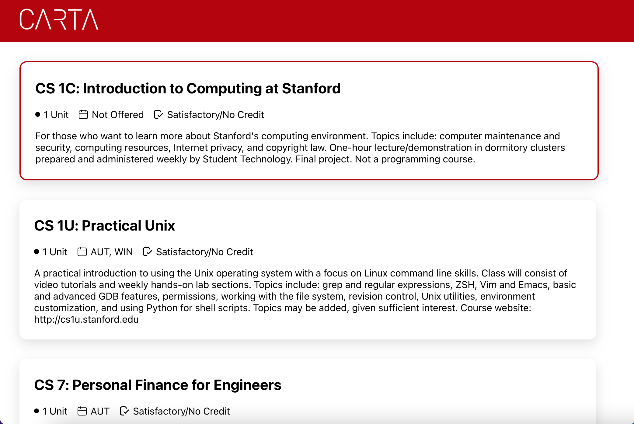 GitHub - jekim028/carta: A React app that mimics Stanford Carta's search results page.