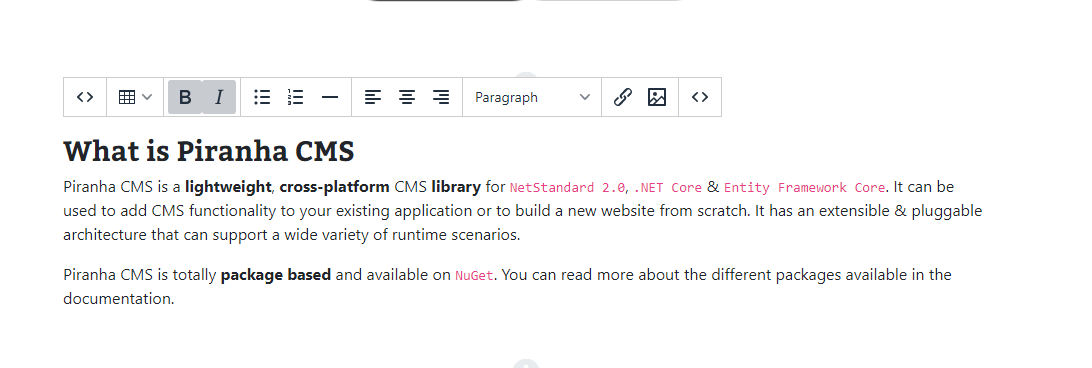 TinyMCE - Toolbar Table Support · Issue #759 · PiranhaCMS/piranha.core · GitHub