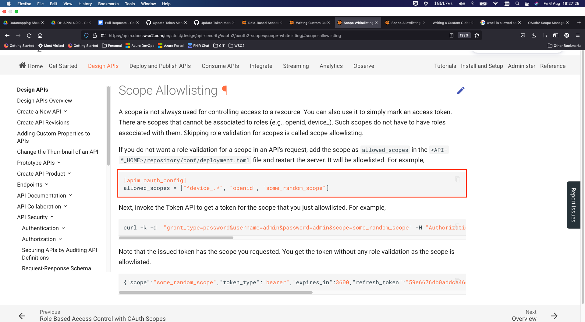 Doc Feedback: Scope Allowlisting Configuration is wrong · Issue #4458 · wso2/docs-apim · GitHub