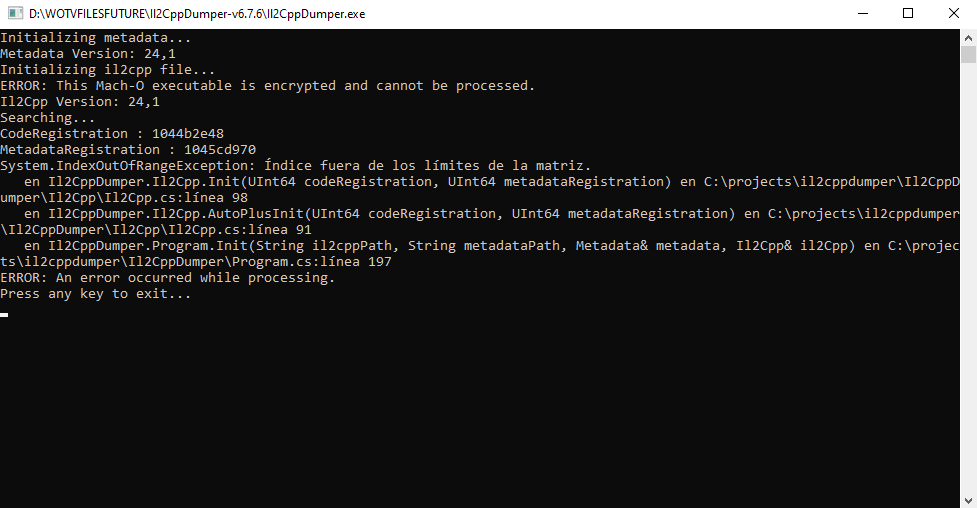mach-o executable is encrypted and cannot be processed · Issue #563 · Perfare/Il2CppDumper · GitHub