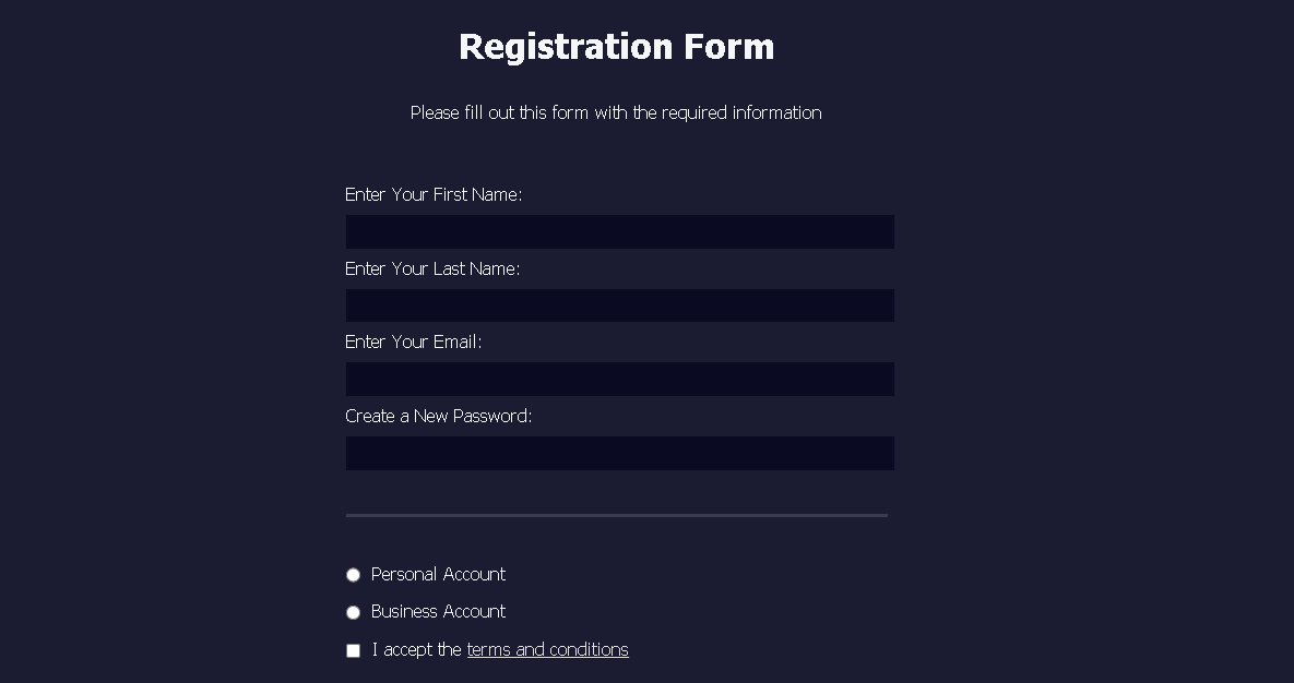 GitHub - KingGoku910/online-registration-form-project: I built a online ...