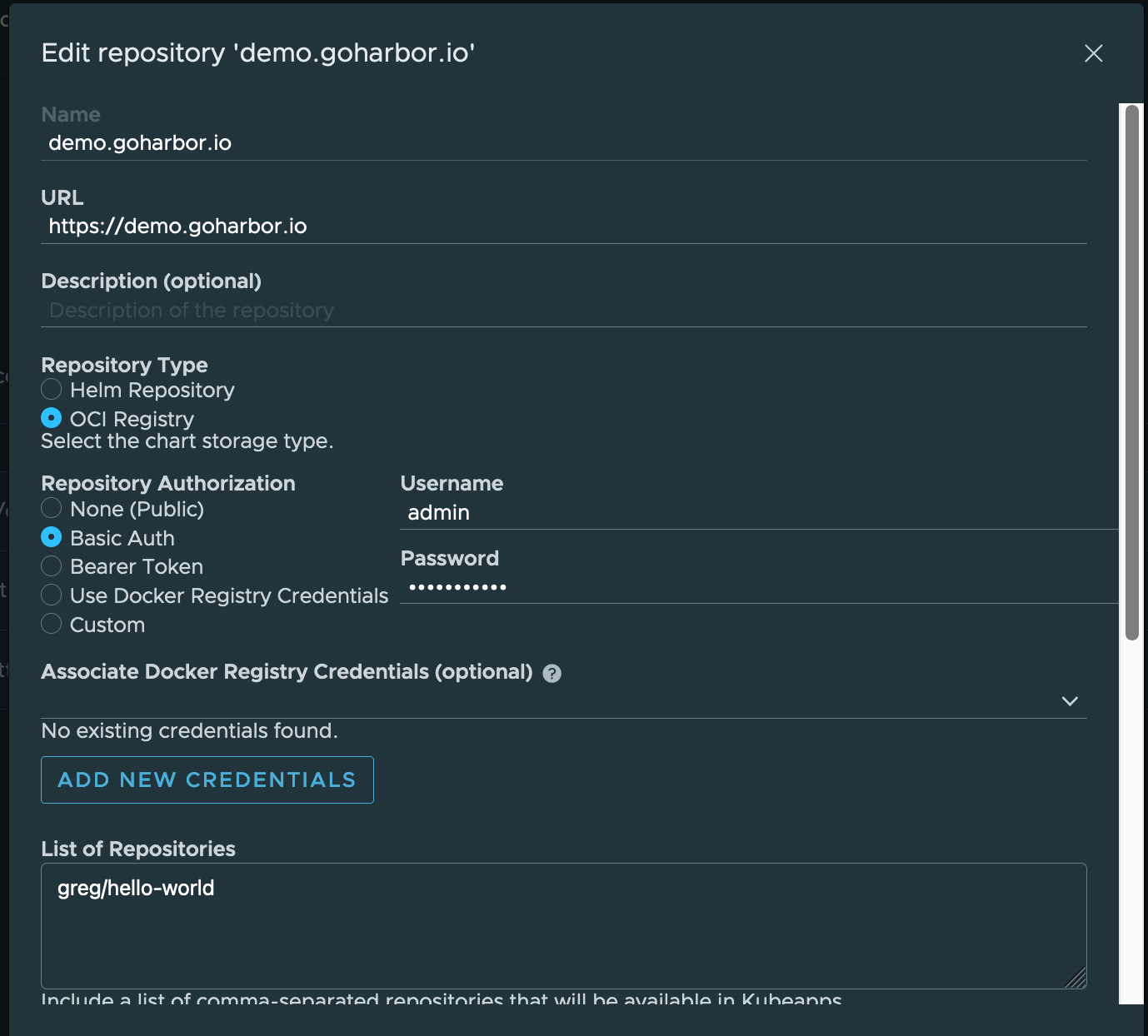 Need graceful error handling when adding an OCI repository that has no ...