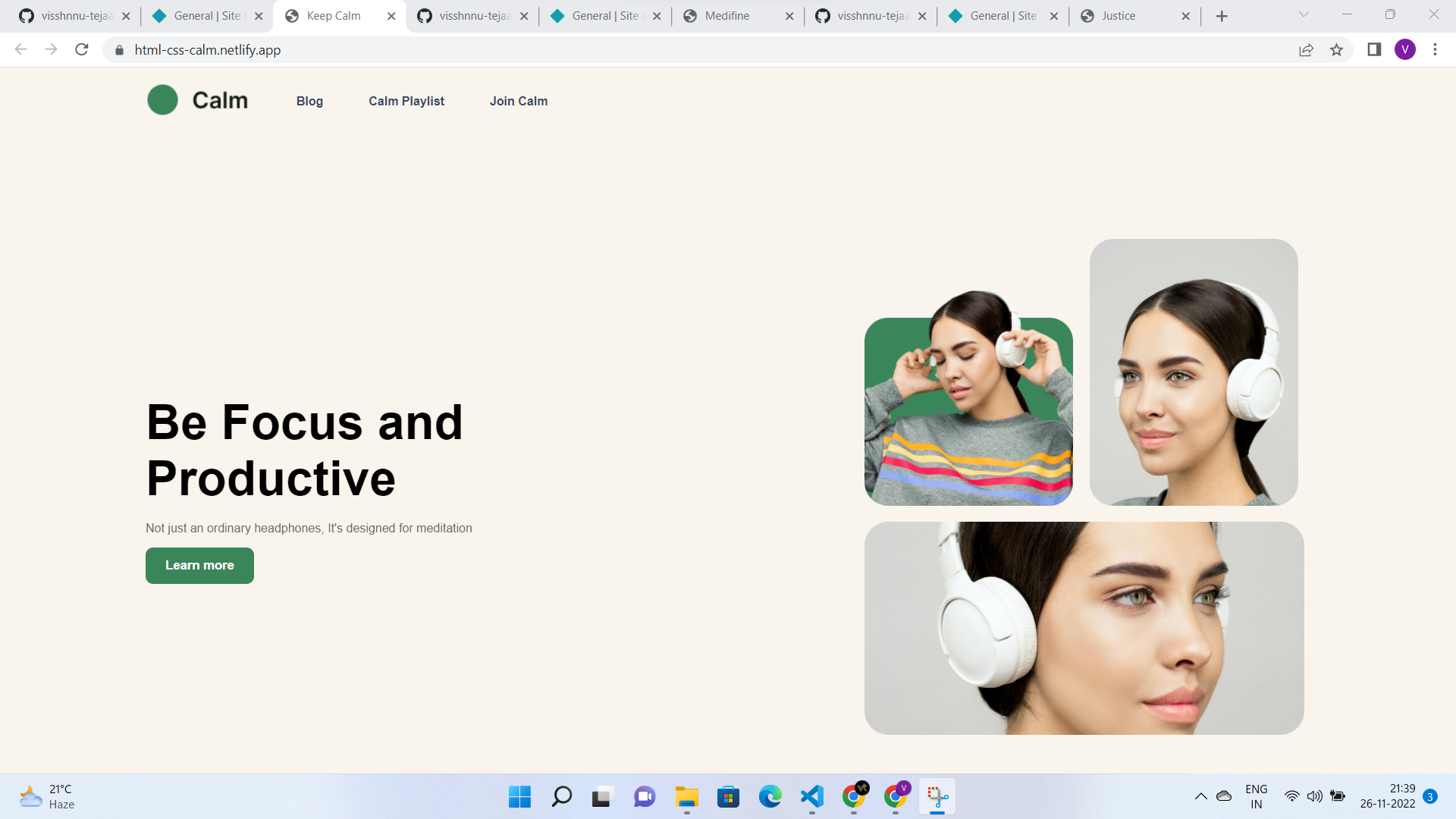 GitHub - visshnnu-tejaa-98/html-css-calm