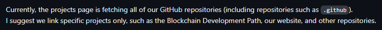 [FEATURE] Link only specific GitHub projects · Issue #430 · WebXDAO/WebXDAO.github.io · GitHub