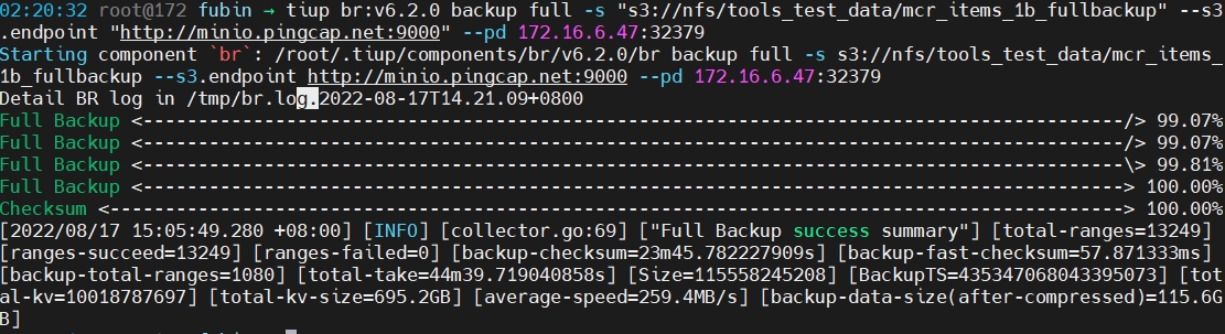 Lots of log backup generated during data preparation · Issue #13306 · tikv/tikv · GitHub