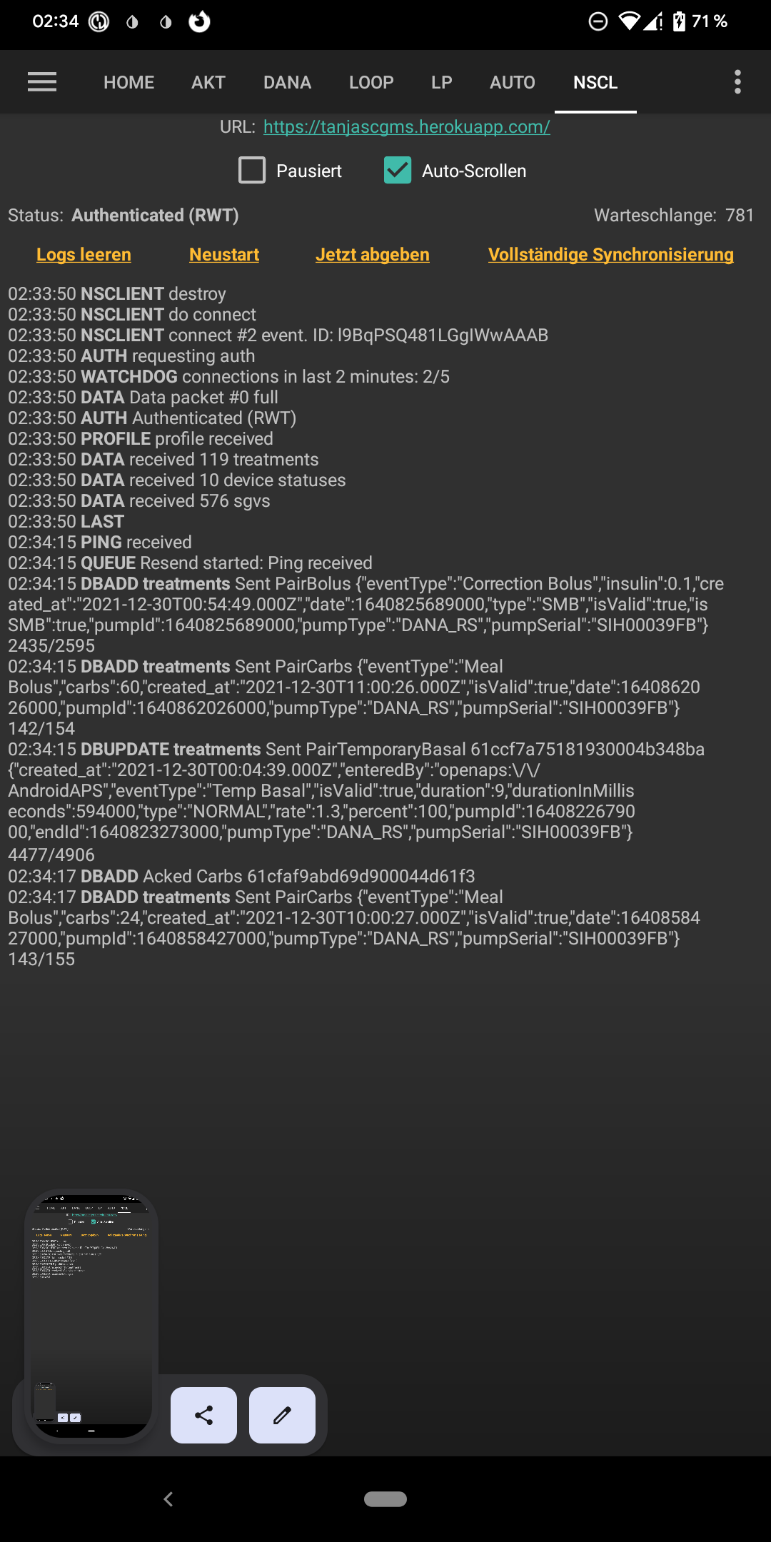 3.0beta11: NSClient queue appears empty · Issue #1114 · nightscout/AndroidAPS · GitHub