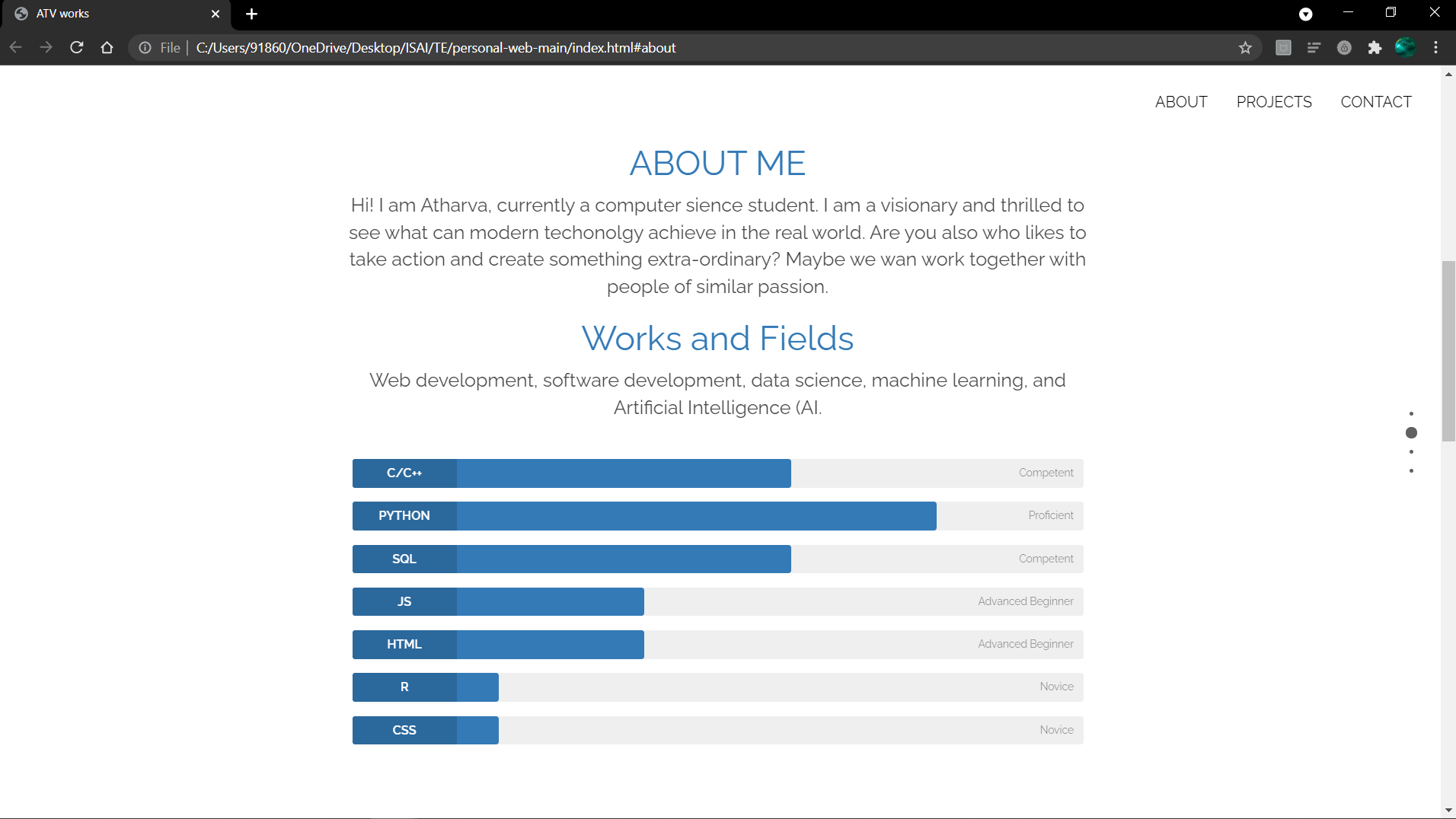 GitHub - Atharva-V/Personal_Website