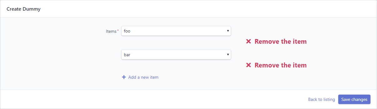 Ugly "Remove the item" links for collection of choices (vs texts) · Issue #3029 · EasyCorp ...