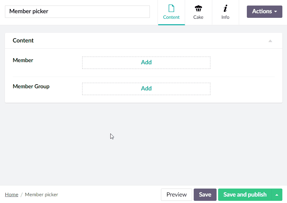 V8: Fix the member group picker by kjac · Pull Request #3845 · umbraco/Umbraco-CMS · GitHub