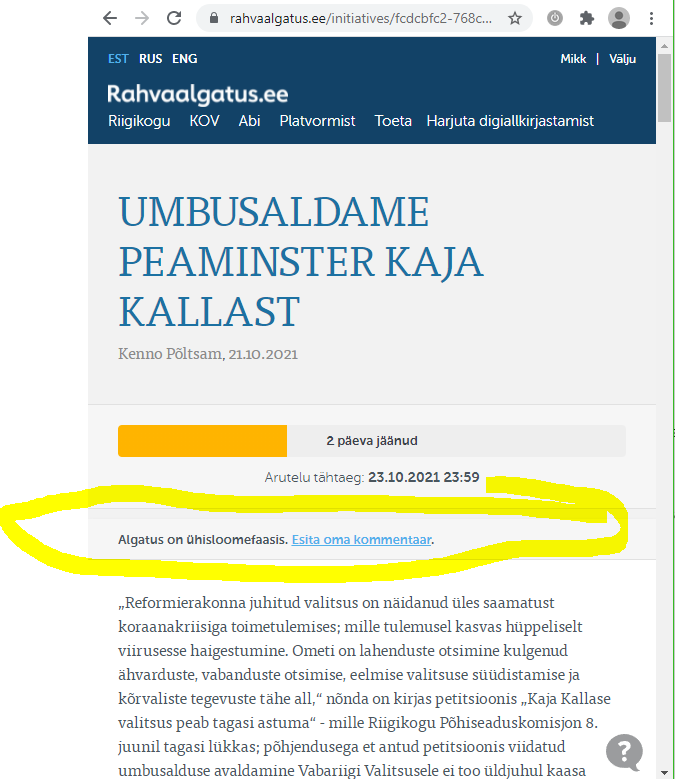 Mobiilivaade: Raske aru saada, mis faasis algatus on · Issue #321 ...