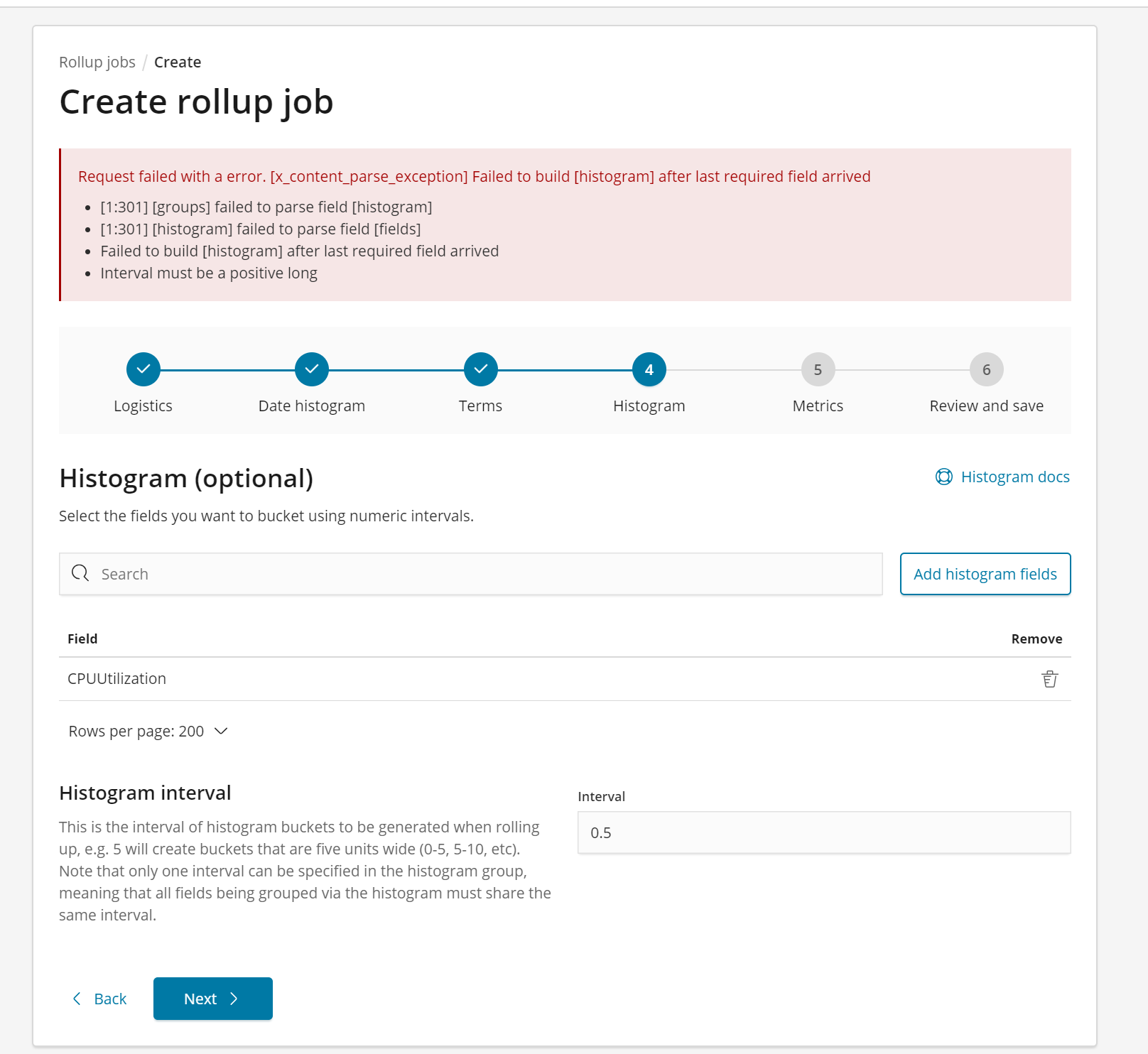 [Rollups] Error when saving a rollup job with a fractional histogram interval · Issue #26548 ...