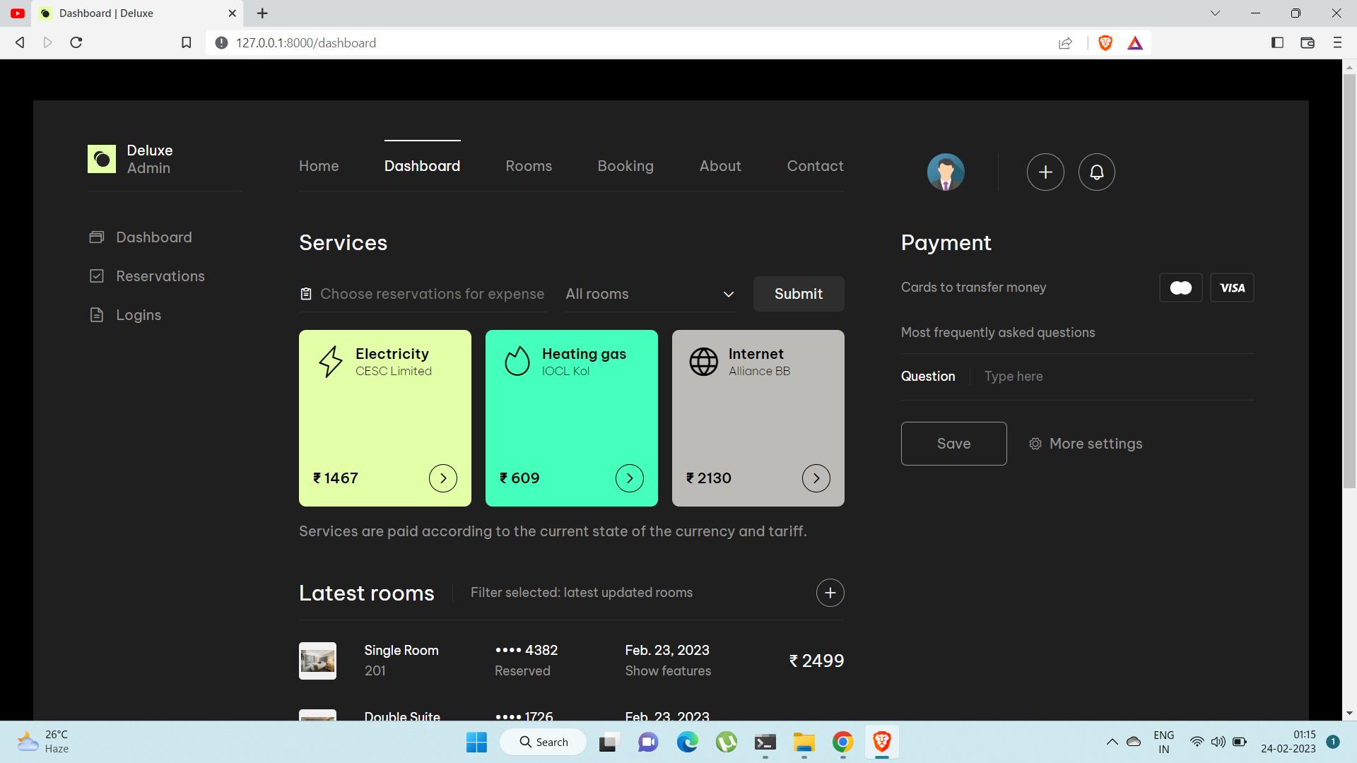 GitHub - imriadutta/deluxe: A hotel management system that developed with Python (Django ...