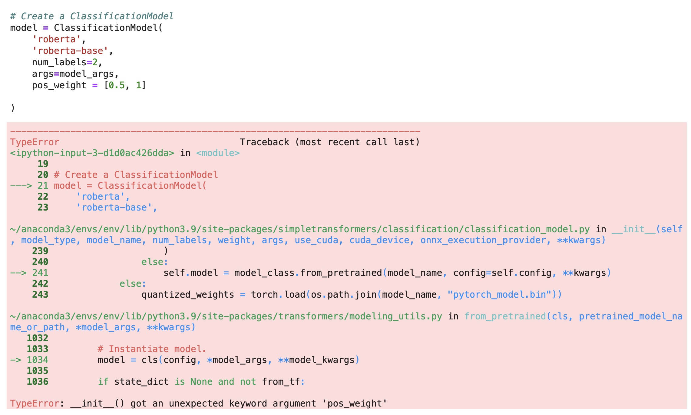 Unable to add class weights for Longformer model · Issue #959 · ThilinaRajapakse ...