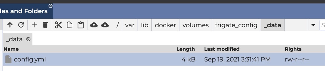 [Errno 2] No such file or directory: '/config/config.yml' · Issue #691 · blakeblackshear/frigate ...