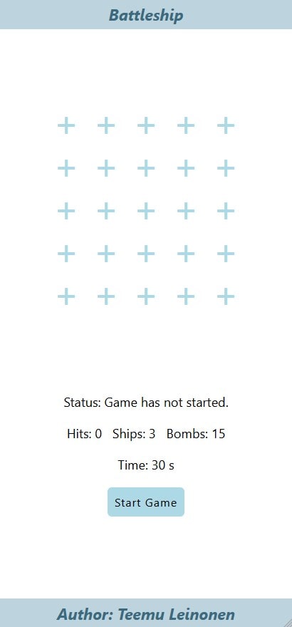 GitHub - LTeemu/Battleship: Oamk exercise