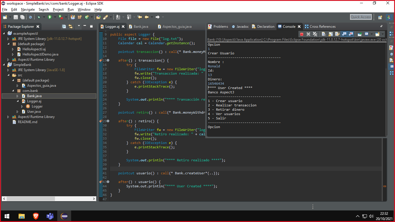 GitHub - WolfZardST/Taller-AspectJ: Taller de Aspectos con AspectJ ...
