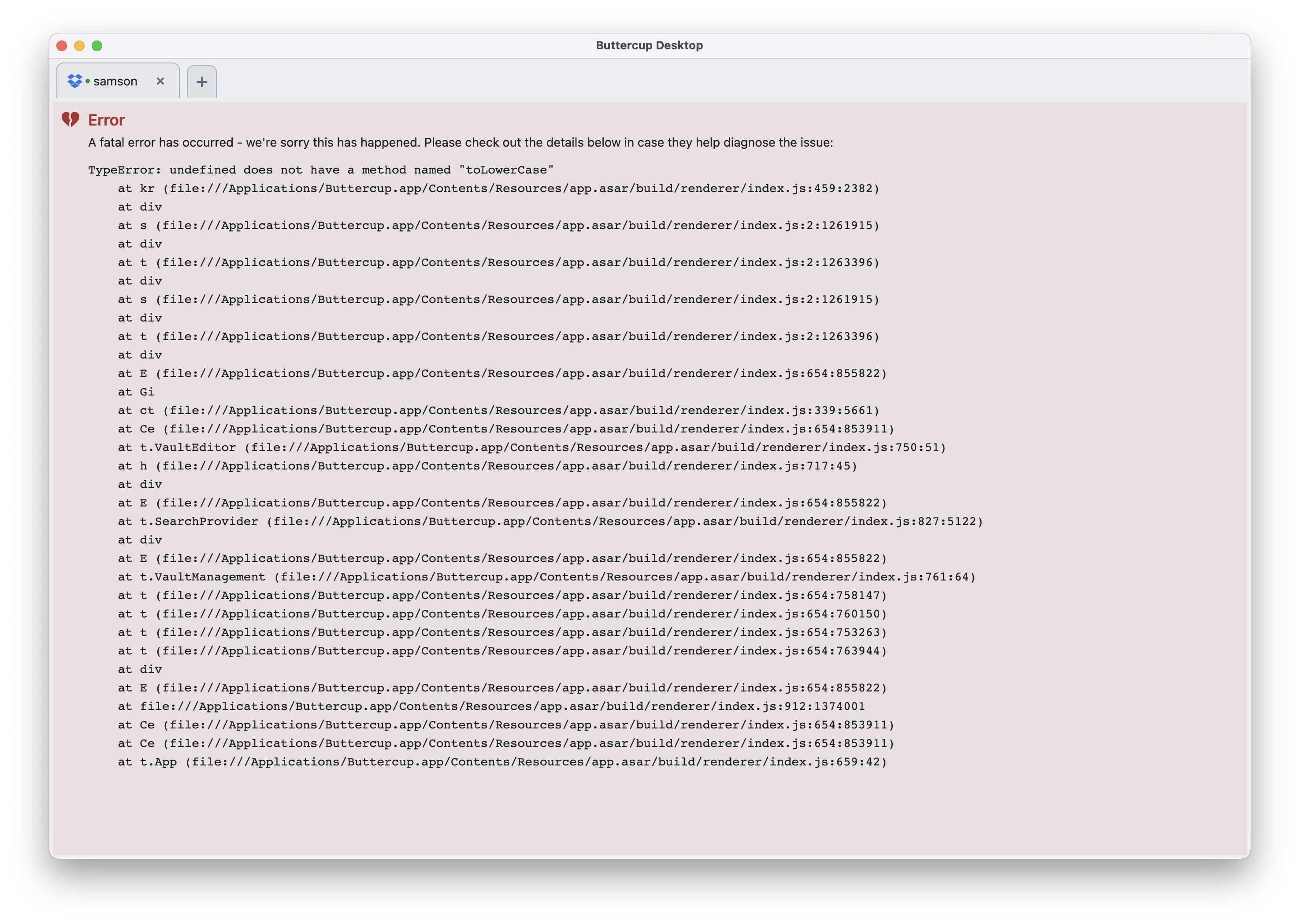 Bug Report · Issue #1217 · buttercup/buttercup-desktop · GitHub