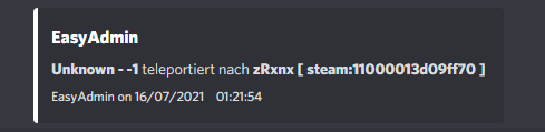 Teleport all to me has a buggy embed message · Issue #226 · Blumlaut/EasyAdmin · GitHub