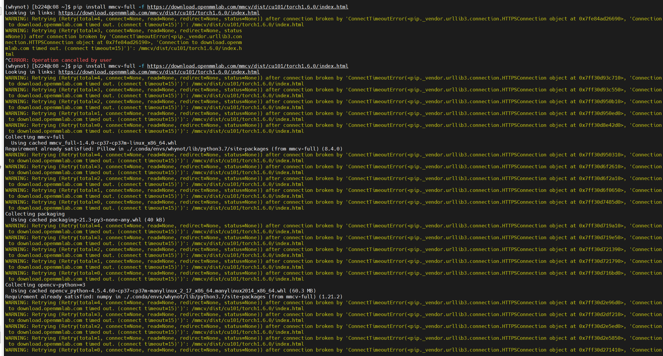 mmcv download error · Issue #1125 · open-mmlab/mmsegmentation · GitHub