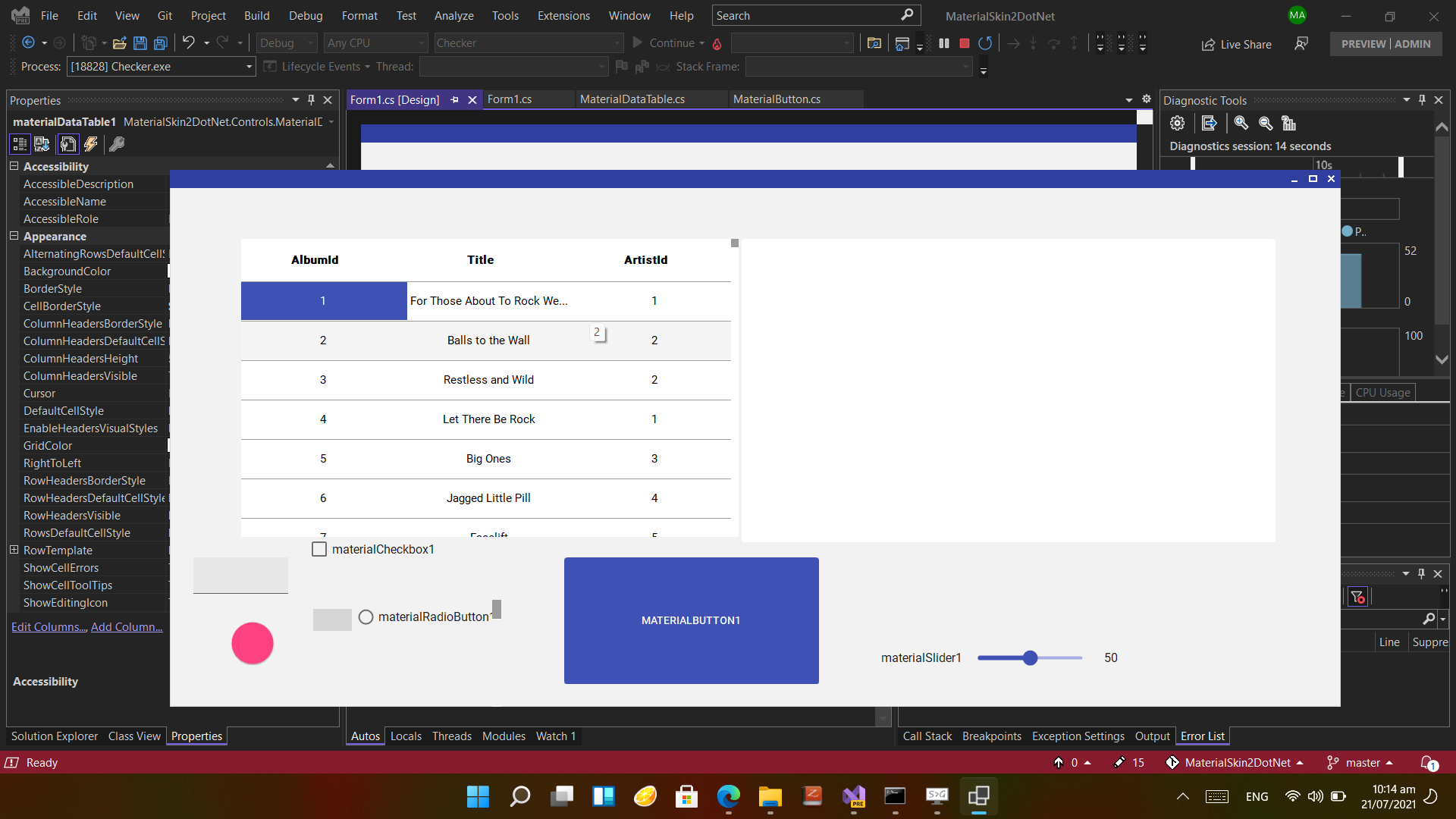 Can you add datagrid and menustrip · Issue #5 · DigitalAdeel/MaterialSkin2DotNet · GitHub