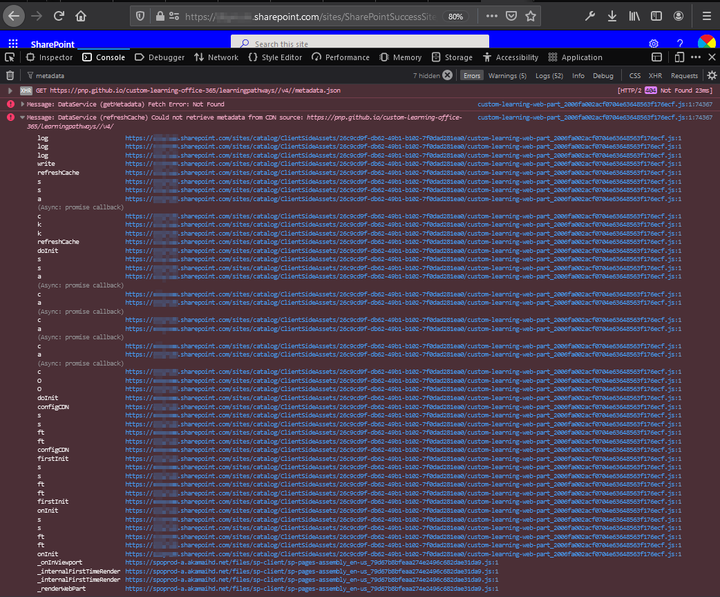 Issue after provisioning SharePoint Success Site · Issue #407 · pnp/custom-learning-office-365 ...