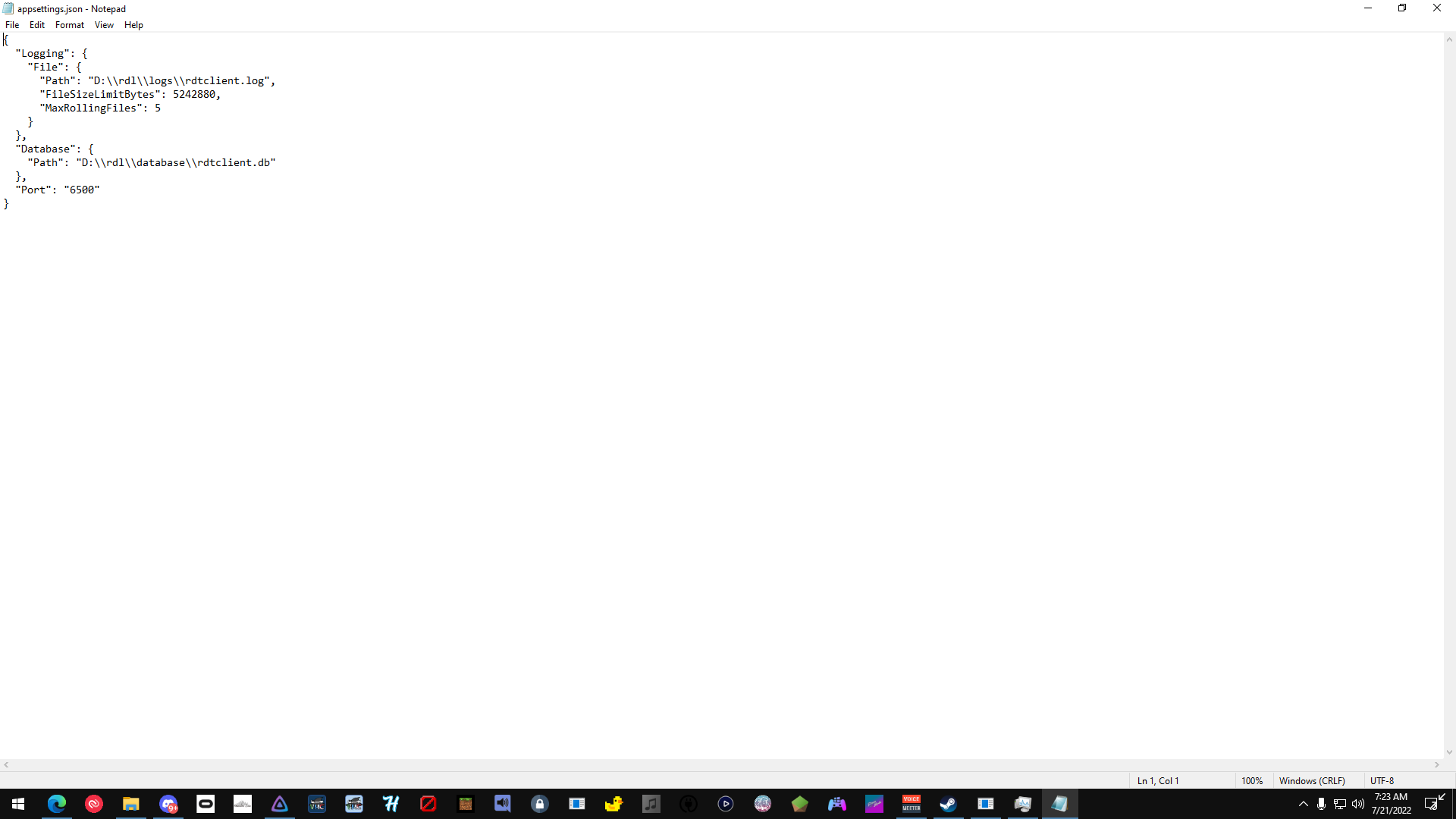I'm on the rdt-client latest version service version on windows 10 ...