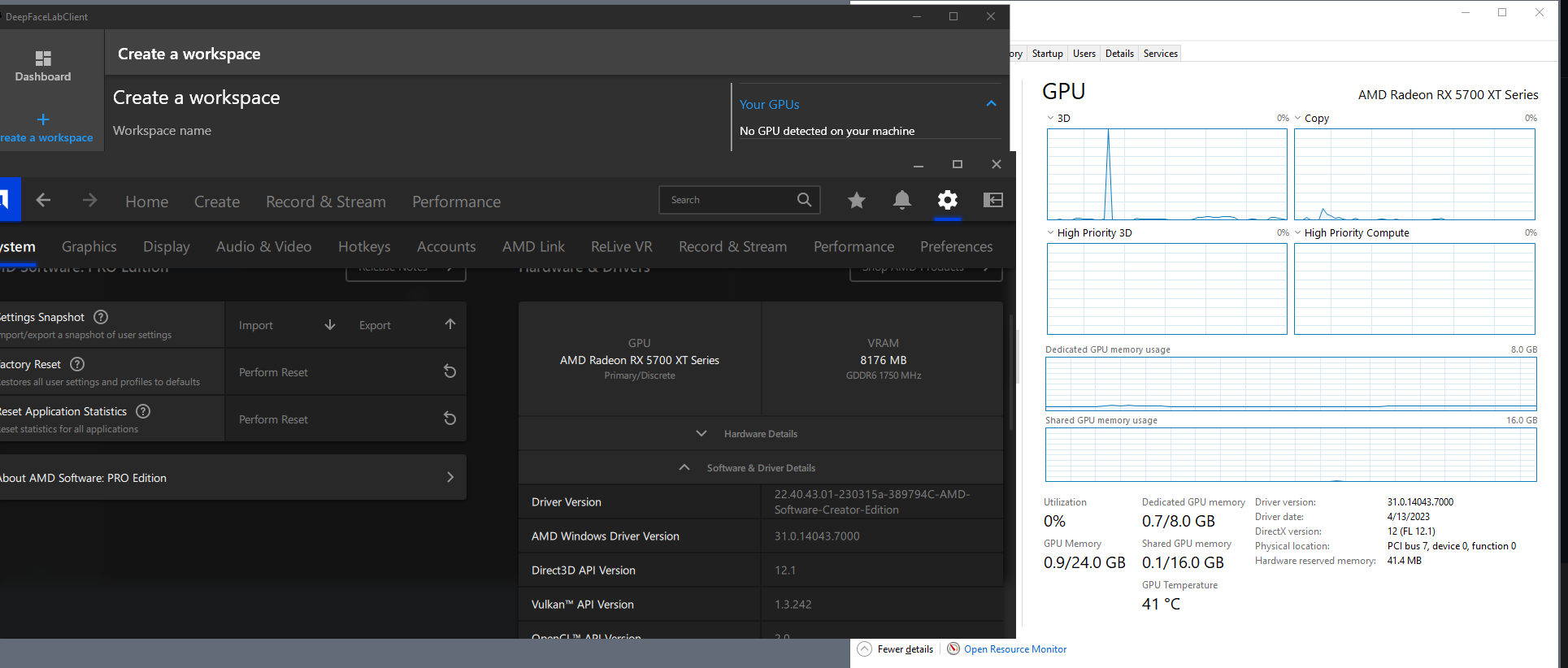 GPU does not show up in the gui when using deepfacelab dml plugin with nvidia 30 series build on ...
