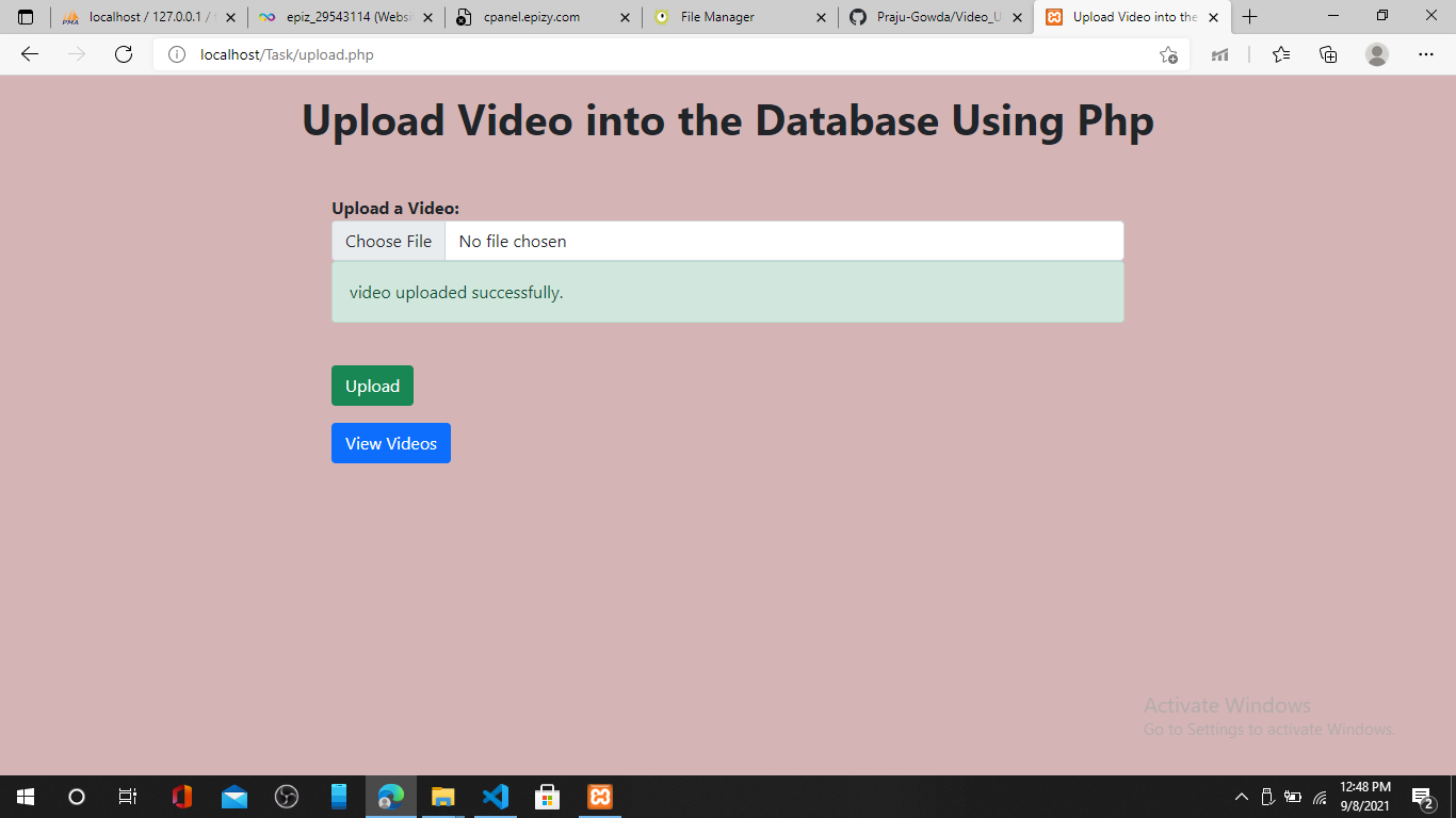 GitHub - Praju-Gowda/Video_Upload_task