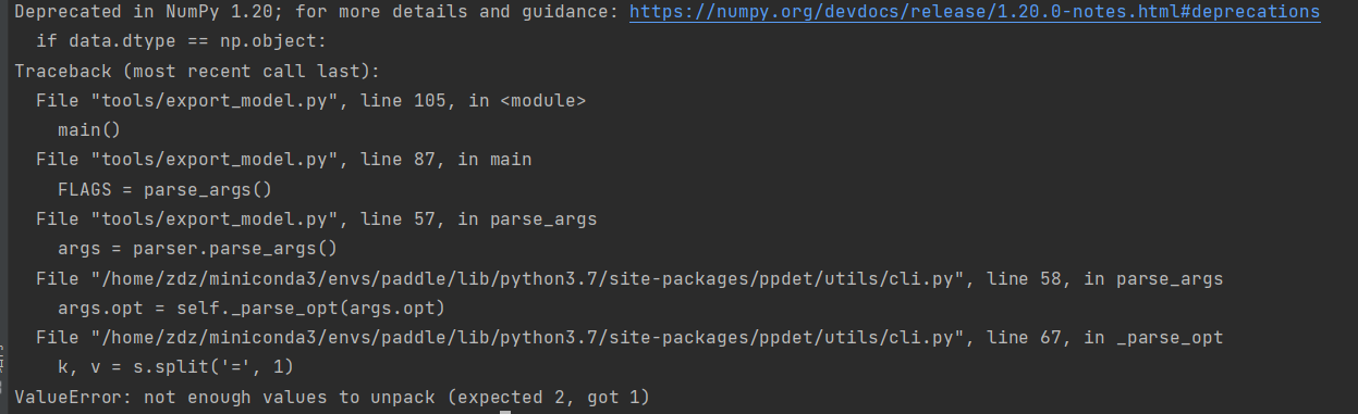 JDE模型export出错 · Issue #3321 · PaddlePaddle/PaddleDetection · GitHub