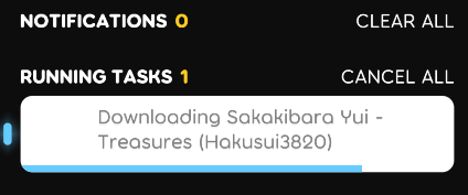 Add an icons for download and import statements in notifications panel ...